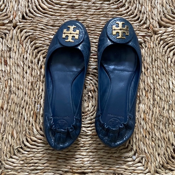 Tory Burch | Shoes | Tory Burch Navy Blue Flats | Poshmark